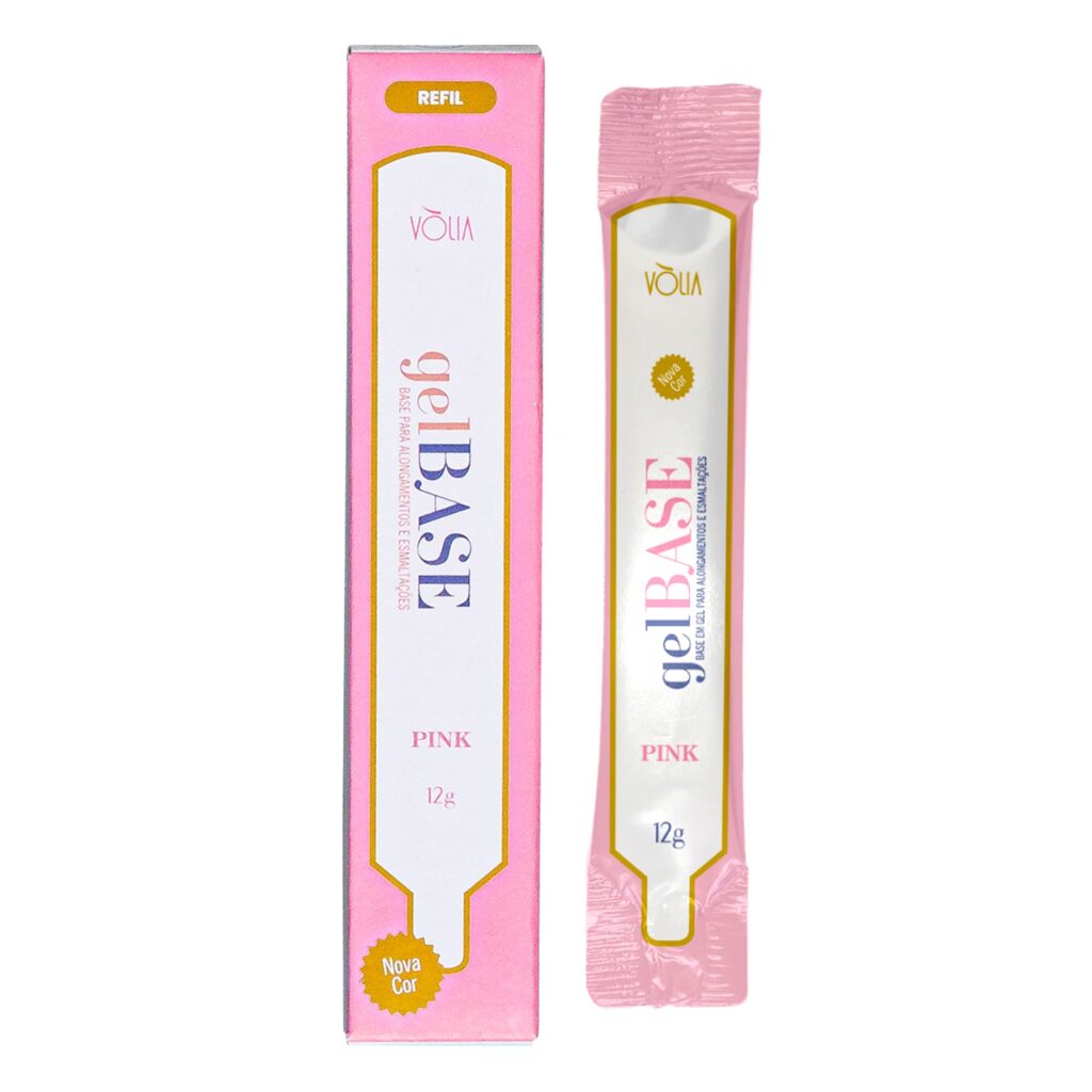 Gel Base Pink Vòlia em Sachê 12g para Esmaltação, Blindagem e ...
